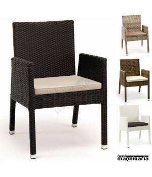 Sillon sofa estructura aluminio IM4522 en medula con cojin incluido